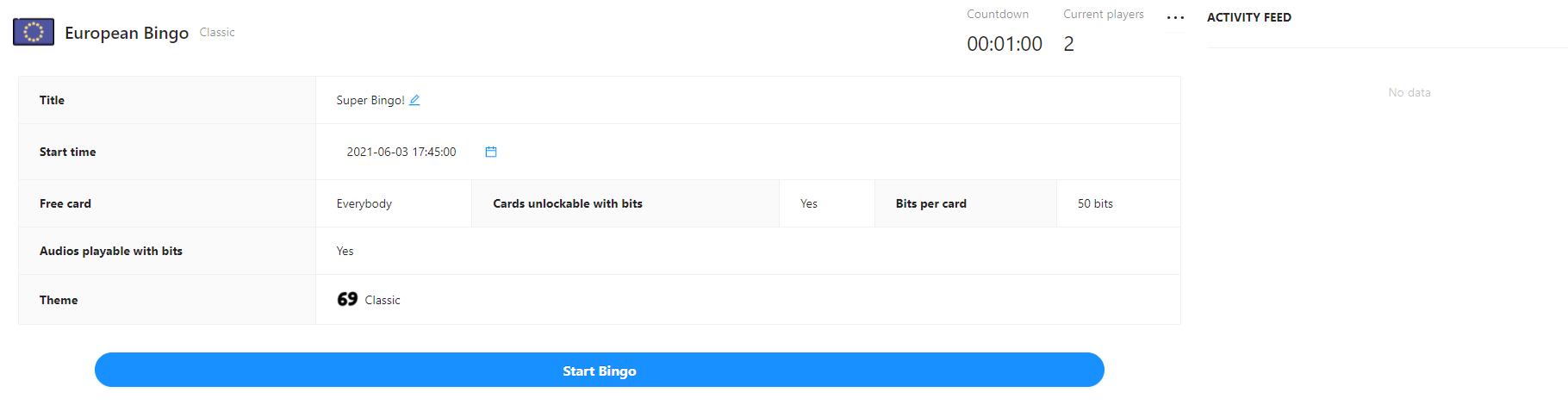 Live Bingo